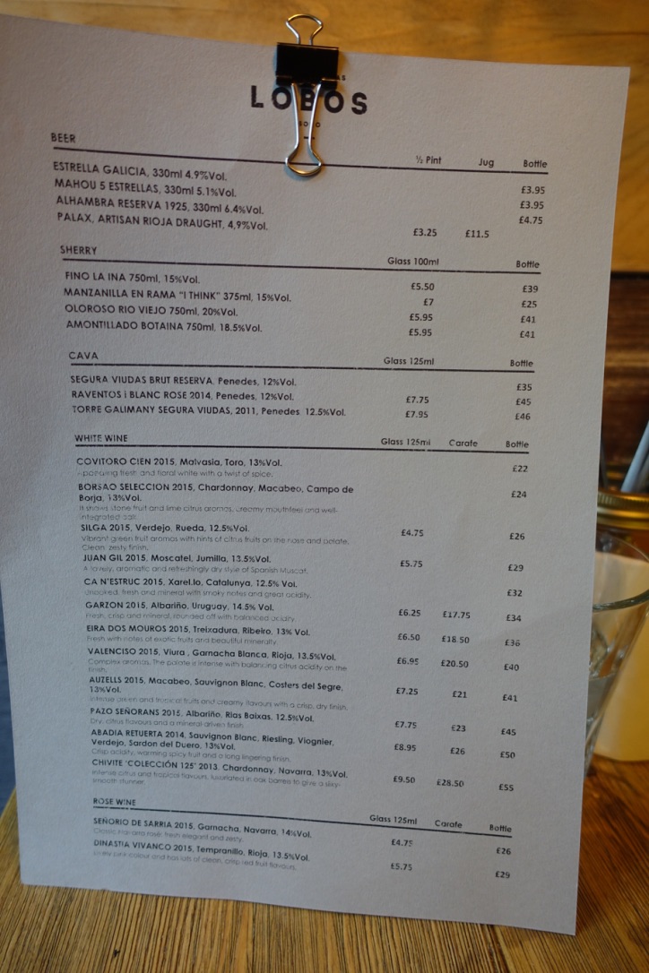 Lobos Soho Review – The New Spaniard in Soho – GRUBSTANCE