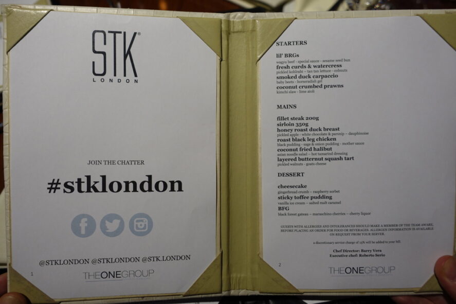 STK Steakhouse – The Strand – GRUBSTANCE